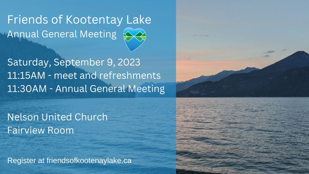 Friends of Kootenay Lake Annual General Meeting 2023