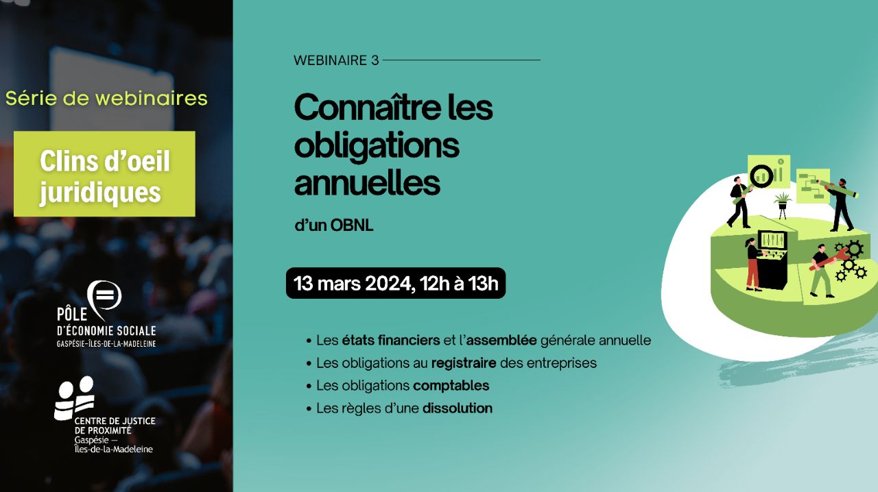 Connaître les obligations annuelles d'un OBNL - série clins d'oeil ...