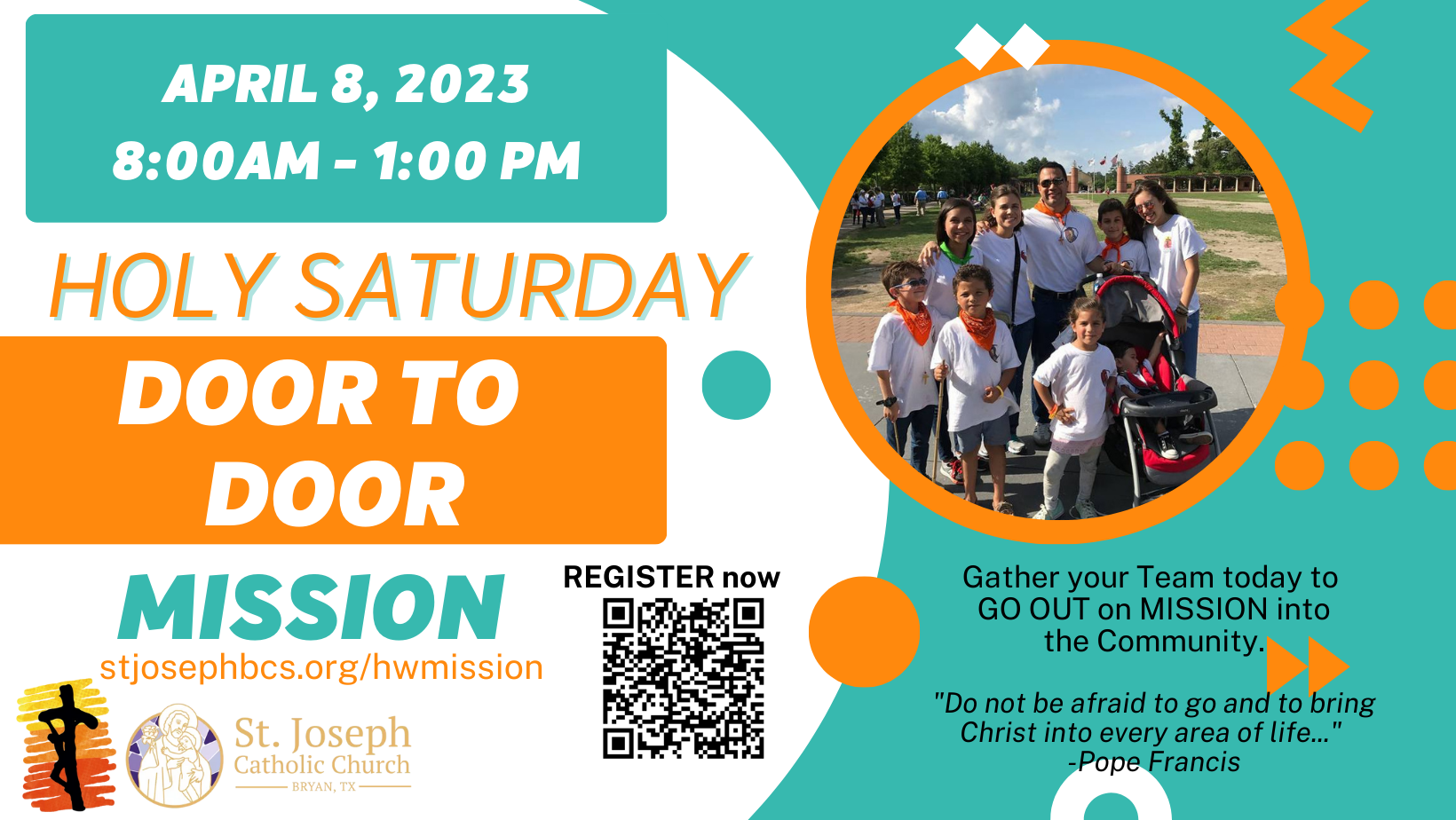 Holy Saturday Door to Door Mission