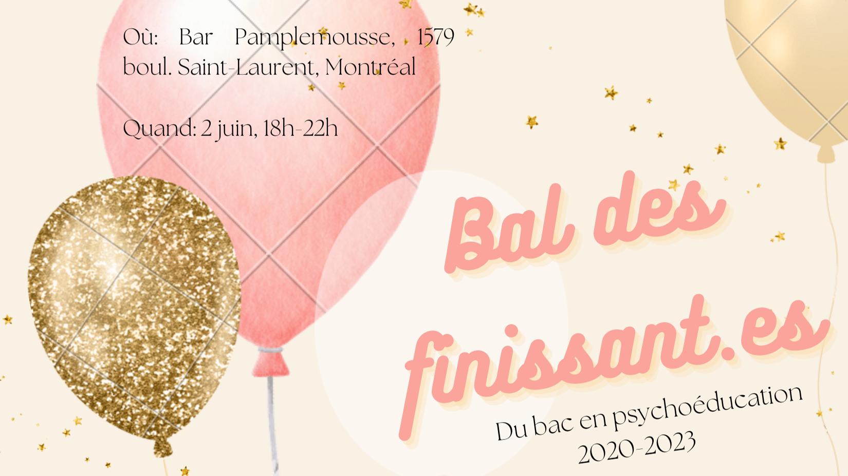 Bal des finissant.es du BAC 2020-23