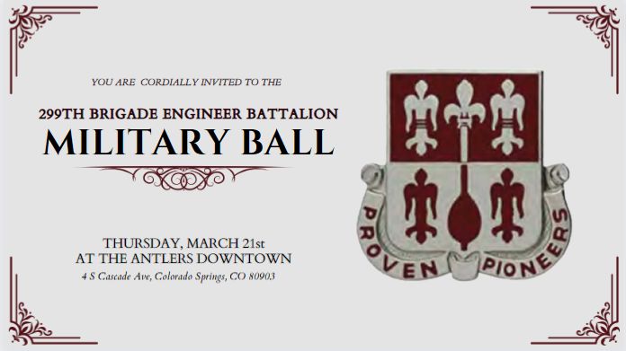 299 BEB Military Ball Tickets: 2nd and 3rd Payments